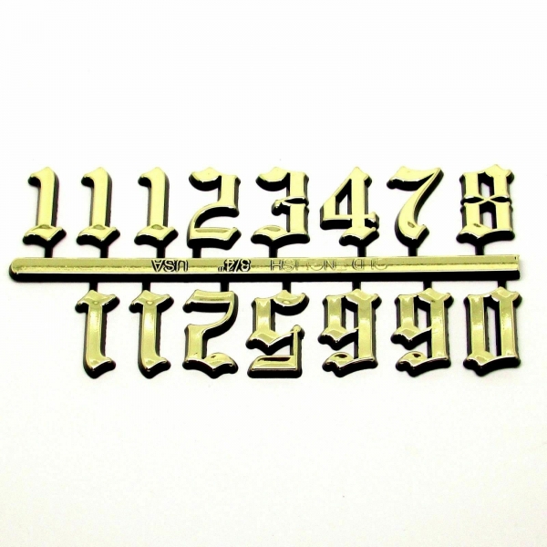 Self Adhesive Gold Old English Numbers