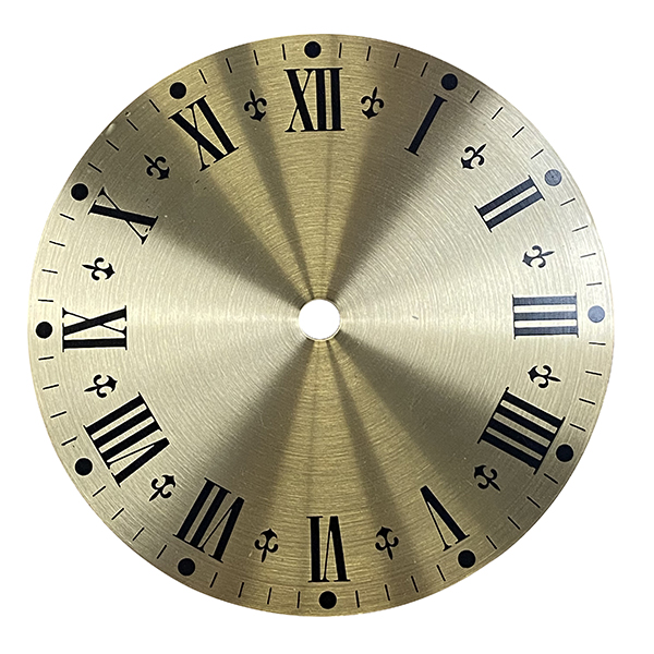 Round 153mm Gold Metal Clock Dial Face Black Roman Numerals - Some ...