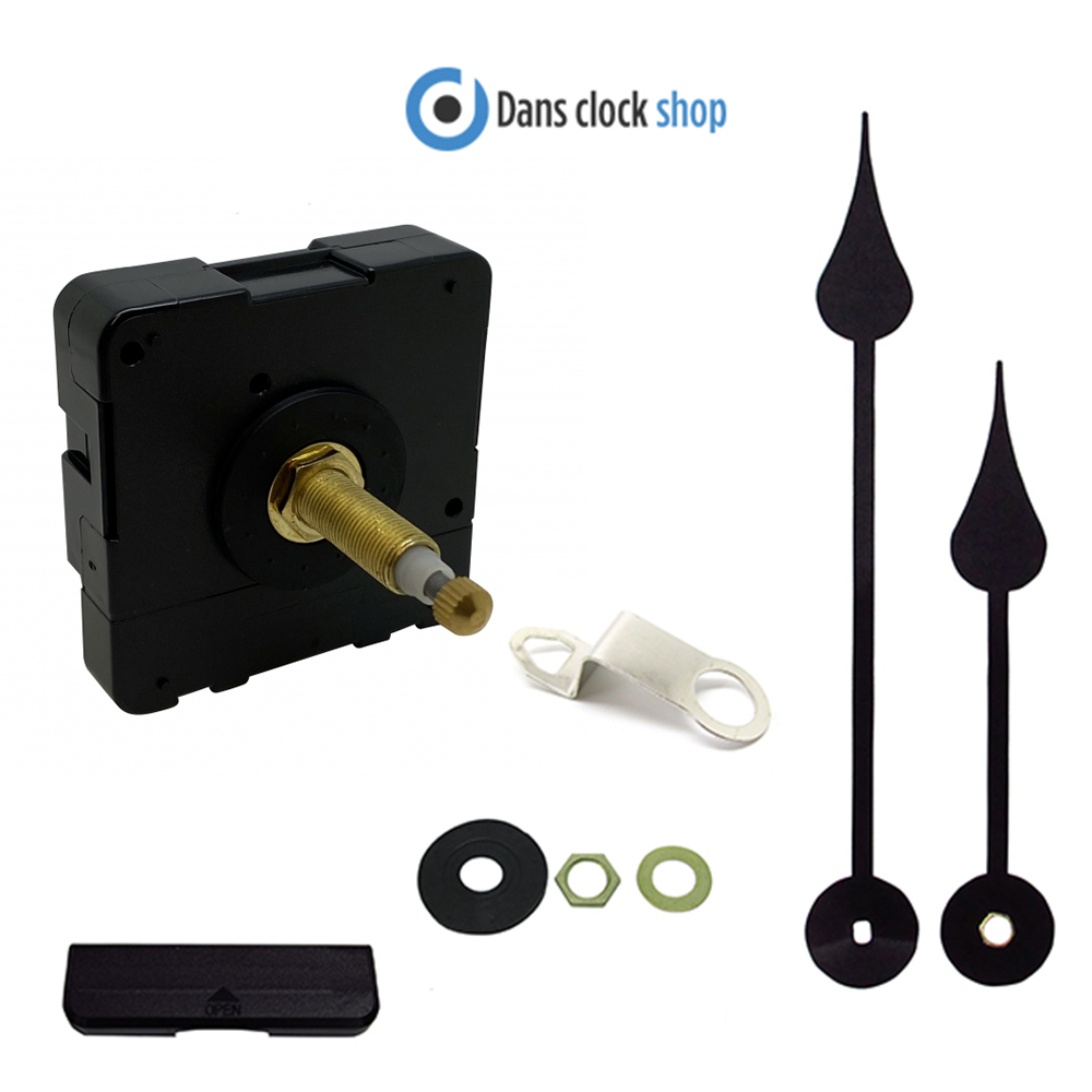 New Quartz High Torque Non Ticking Clock Movement Mechanism 30mm Shaft ...